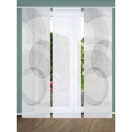 Schiebegardine HOME IN GREEN "AFONSO" Gr. 1, grau, B:60cm H:245cm, Polyester, Gardinen, SET DIGITALDRUCK,BAMBUSOPTIK RECYCELT