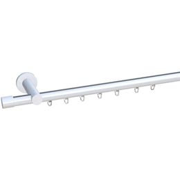 Gardinenstange Indeko "Consul", weiß, L:320cm Ø:20mm, Aluminium, Gardinenstangen, Innenlauf Komplett-Set inkl. Gleitern und Montagematerial