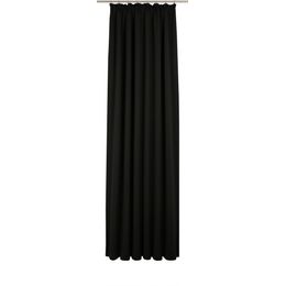Vorhang WIRTH "Newbury", schwarz, B:130cm H:365cm, Baumwolle, Polyester, Gardinen, nach Maß