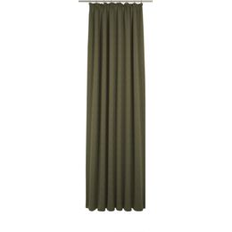Vorhang WIRTH "Torbole", grün (moosgrün), B:132cm H:365cm, Baumwolle, Polyester, Gardinen, nach Maß