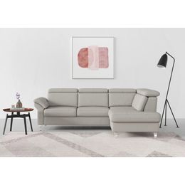 Sit & More Ecksofa SIT & MORE "Arngast L-Form", grau (light grau), B:245cm H:84cm T:194cm, Sofas, Ecksofa, inklusive Kopfteilverstellung und Federkern, Topseller