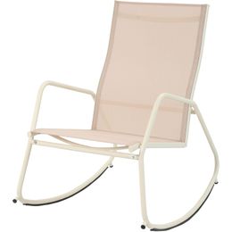 Gartenstuhl Best "Brody", beige, B:68,5cm H:97cm T:91cm, Stahl, Stühle, Schaukelstuhl