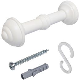Raffhalter Liedeco, wei&szlig;, Kunststoff, Raffhalter, Schalhalter 12 cm
