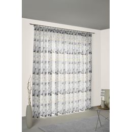 Vorhang WIRTH "Berlare", grau (hellgrau), B:132cm H:365cm, Baumwolle, Polyester, Gardinen, nach Maß