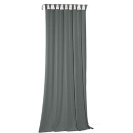 Vorhang WIRTH "Torbole", blau (petrol), B:132cm, Baumwolle, Polyester, Gardinen, nach Maß