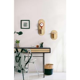 Ablageregal WOODMAN "Soft", braun (eichefarben), B:20 H:50 T:25, Furnier, Regale, im angesagten skandinavischen Look, aus Eichenfurnier