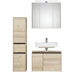 Badmöbel-Set SAPHIR "Quickset 393", beige (polar pinie quer nb), Kastenmöbel-Sets
