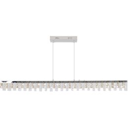 Näve NÄVE LED Pendelleuchte "Diamonds", grau (chromfarben), 1, H: 80cm, 1 Stk., Leuchten, LED Hängelampe, LED Hängeleuchte