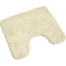 Badematte Kinzler "Chenille" Gr. 61, beige (natur), H:18mm, Polyester, Badematten, Badteppich, Uni Farben, weich, als rechteckig & halbrund erhältlich