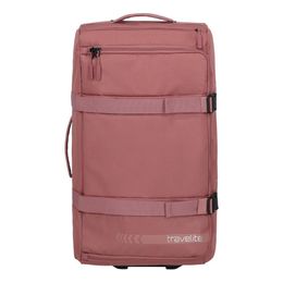 Weichgepäck-Trolley Travelite "KICK OFF, verschiedene Größen und Farben", Gr. B/H/T: 68 x 37 x 26 65, rosa, Polyester, unifarben, Koffer, Reisetasche Reisegepäck Reisekoffer Trolley Freizeittasche