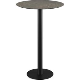 Klapptisch Essentials "Urban", schwarz (schwarz, midnight marble, schwarz), B:70cm H:109,2cm T:70cm, Pulverbeschichteter Stahl, Tische, in verschiedenen Ausführungen