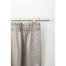 Gardinenstange Garesa "EASY", silber (silberfarben), B:64cm L:310cm Ø:20mm, Aluminium, Gardinenstangen, Vorhanggarnitur, verlängerbar, Endk. M. Streifen, Alu, mit Ringe