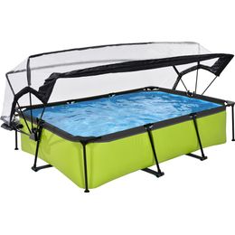 Framepool EXIT, grün, B:200cm H:65cm L:300cm, Schwimmbecken, BxLxH: 200x300x65 cm, mit Kartuschenfilter und Abdeckung