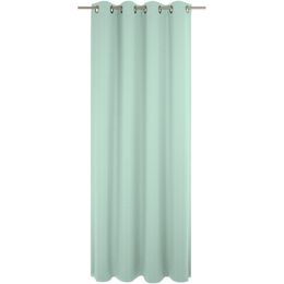 Vorhang WIRTH "Sunday", grün (mint), B:142cm H:295cm, Baumwolle, Polyester, Gardinen, nach Maß