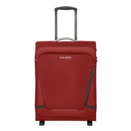 Handgepäck-Trolley Travelite "JETPACK Multi 2 Cabin, konzipiert für Condor & Ryanair", Gr. B/H/T: 40 x 55 x 20 41, rot, Polyester, unifarben mit Farbeinsätzen, Koffer, Weichgepäck-Koffer Handgepäck für die meisten gängigen Airlines