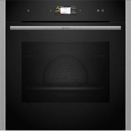 Neff Einbaubackofen "B24FS33N0", Energieeffizienz: A+ (A+++-D), grau (silberfarben), B:59,6cm H:59,5cm T:54,8cm, Backöfen, AirFry-Funktion