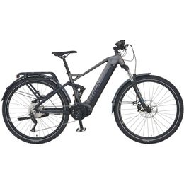 E-Bike Prophete "Stack 5.8" Gr. 48, grau (grau, schwarz), Elektrofahrräder, 48cm, 29 Zoll (73,66cm)