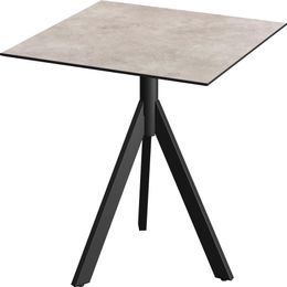 SOLDOUT Klapptisch SOLD OUT "Infinity", schwarz (schwarz, moonstone, schwarz), B:70cm H:74cm T:70cm, Pulverbeschichteter Stahl + HPL Tischplatte, Tische, Klapptisch, in verschiedenen Ausf&uuml;hrungen