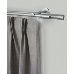 Gardinenstange Garesa "SEFRA", silber (silberfarben), L:390 Ø:16, Aluminium, Gardinenstangen, Vorhanggarnitur,Innenlaufgarnitur, verlängerbar, Endknopf Zylinder