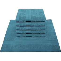 Seiftuch Dyckhoff "Siena", grün (smaragd), B:30cm L:30cm, Frottier, Waschlappen, mit Bordüre