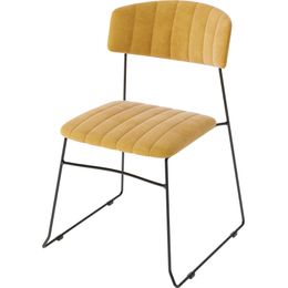 Stapelstuhl Essentials "Mundo", gelb, B:54cm H:79cm T:55cm, Obermaterial: 60% Polyurethan, 40% Polyester, Stühle, in verschiedenen Farben erhältlich