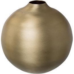 Tischvase CREATIV DECO "Dekovase aus Aluminium", gold (goldfarben), H:13cm Ø:16,5cm, Aluminium, Vasen, Höhe ca. 13 cm, Dekoobjekt