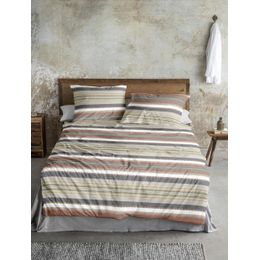Bettwäsche Irisette "Tokio 8562", grau, B/L: 155cm x 220cm, 1 Stk., 1 Stk., Mako-Satin, B/L: 80cm x 80cm, 2 Stk., Mako-Satin, Obermaterial: 100% Baumwolle, Bettwäsche, seidiger Glanz