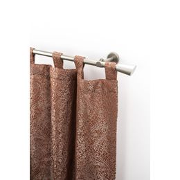 Gardinenstange Garesa "MOLIS mit offenem Träger", silber (mattchromfarben), Ø:20, Metall, Gardinenstangen, Vorhanggarnitur, verlängerbar, Wandmontage, Keil, ohne Ringe