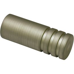 Gardinenstangen-Endstück Gardinia "Zylinder", beige (champagner), B:1,9 H:6,5 L:6,5 Ø:1,9, Gardinenstangenendstücke, Serie Gardinenstange Kira