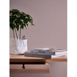 A.S. Cr&eacute;ation Vliestapete A.S. CR&Eacute;ATION "Casual Living Struktur-Tapete Unitapete leicht glitzernd Landhaus", rosa (rosa,silber), B:0,53m H:0,02m L:10,05m, Vlies, Tapeten, Vliestapete Uni f&uuml;r Schlafzimmer K&uuml;che Wohnzimmer Struktur Design Flur