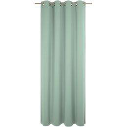 Vorhang WIRTH "Newbury", grün (mint), B:130cm H:315cm, Baumwolle, Polyester, Gardinen, nach Maß
