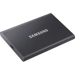Samsung SSD-Festplatte "T7", grau, 4 TB, Schreibgeschwindigkeitmaximal 1000 MB/s Lesegeschwindigkeitmaximal 1050 MB/s, Festplatten