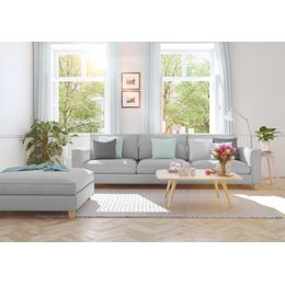 Vorhang WIRTH "Sunday", blau, B:142cm H:305cm, Baumwolle, Polyester, Gardinen, nach Maß