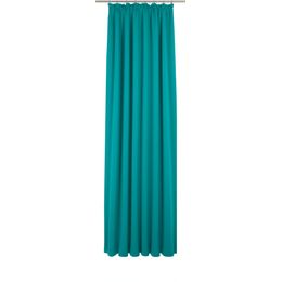 Vorhang WIRTH "Newbury", blau (türkis), B:130cm H:365cm, Baumwolle, Polyester, Gardinen, nach Maß