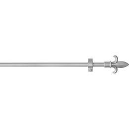 Gardinenstange Garesa "MINI", silber (silberfarben), L:100cm &Oslash;:10mm, Kunststoff, Metall, Gardinenstangen, Vorhanggarnitur, verl&auml;ngerbar, Wandmontage, ohne Ringe