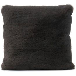 Gözze Dekokissen GÖZZE "Fellimitat-Kissen" Gr. 1, grau (anthrazit, unifarben), B:40cm L:40cm, Polyester, Dekokissen_Sitzkissen_Kissenhüllen