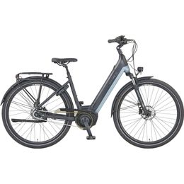 E-Bike Prophete "Geniesser 4.0" Gr. 48, schwarz (schwarz, grau, schwarz), Elektrofahrräder, 48cm, 28 Zoll (71,12cm), Pedelec, Elektrofahrrad für Damen u. Herren, Topseller