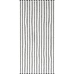 Strandtuch Egeria "Pestemal", grau (light grau), B:80cm L:180cm, gewebte Ware, Obermaterial: 65% Baumwolle, 20% Polyester, 15% Viskose, Handtücher, 80x180 cm, mit Fransen