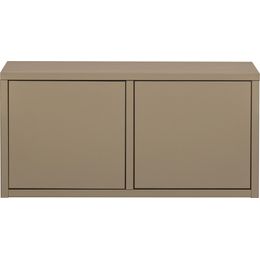 Sitzbank Woood "Turner", braun (schlamm), B:80cm H:39cm T:44cm, Holzwerkstoff, Sitzbänke, Sitzbank Garderobenbank, mit Push-to-Open Funktion, belastbar bis 100 kg, H 39 cm x B 80 cm
