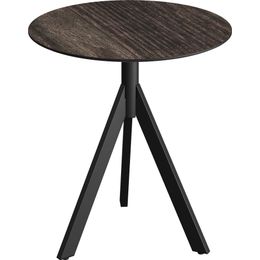 Klapptisch Essentials "Infinity", schwarz (schwarz, riverwashed wood, schwarz), B:70cm H:74cm T:70cm, Pulverbeschichteter Stahl + HPL Tischplatte, Tische, in verschiedenen Ausführungen