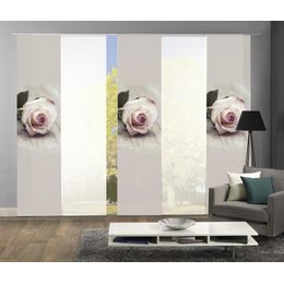 Schiebegardine Home Wohnideen "ROSIES" Gr. 1, rosa (rosé), B:60cm H:245cm, Polyester, Gardinen, HxB: 245x60, inkl. Befestigungszubehör