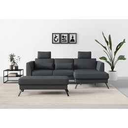Sit & More Sitzkissen SIT & MORE "Lindholm", grau (dunkelgrau, unifarben), B:65 H:25 L:25, Mischgewebe, Dekokissen_Sitzkissen_Kissenhüllen, im 2er Set
