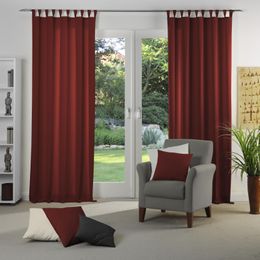 Vorhang WIRTH "Dim out", rot, B:142cm H:155cm, Polyester, Gardinen, nach Ma&szlig;