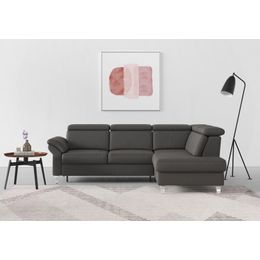 Sit & More Ecksofa SIT & MORE "Arngast L-Form", braun (mocca), B:245cm H:84cm T:194cm, Sofas, Ecksofa, inklusive Kopfteilverstellung und Federkern