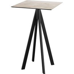Klapptisch Essentials "Infinity", schwarz (schwarz, moonstone, schwarz), B:70cm H:109,2cm T:70cm, Stahl/HPL Tischplatte, Tische, Klapptisch, in verschiedenen Ausf&uuml;hrungen