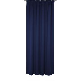 Vorhang WIRTH "Newbury", blau (nachtblau), B:130cm H:395cm, Baumwolle, Polyester, Gardinen, nach Ma&szlig;