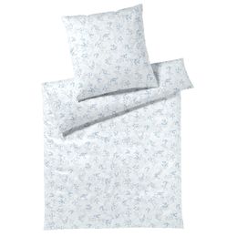 Bettwäsche Elegante "Shift", blau, B/L: 135cm x 200cm, 1 Stk., 1 Stk., Jersey, B/L: 80cm x 80cm, 2 Stk., Jersey, Obermaterial: 100% Baumwolle, Bettwäsche, angenehmes Hautgefühl