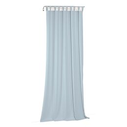 Vorhang WIRTH "Newbury", blau (hellblau), B:130cm H:335cm, Baumwolle, Polyester, Gardinen, nach Maß