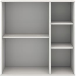 Bücherregal HAMMEL FURNITURE "Mistral Kubus 028, Hochwertig Hängeregal, Wandregal", weiß, B:69 H:69 T:27, Massivholz, Spanplatte, Regale, Wandmontage/Freistehend, B:69 cm, T:27 cm. anpassungsbar Designmöbel