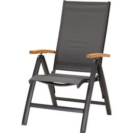 Klappstuhl Best "Cavalese", grau (anthrazit), B:62cm H:110cm T:67cm, Aluminium, Stühle